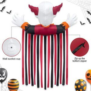 Holiday | 5ft Clown Hug Inflatable Door Curtain Halloween Inflatable ...
